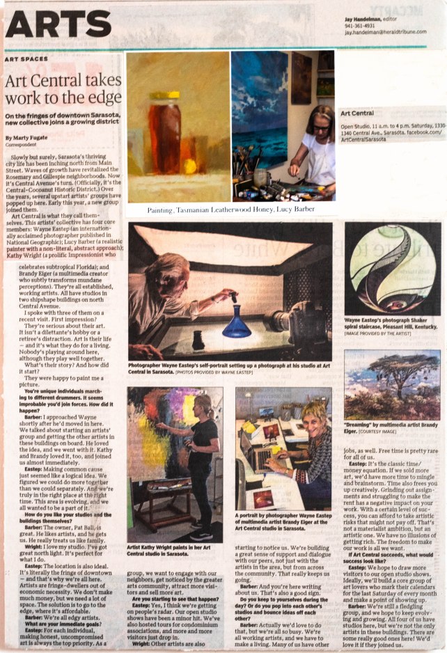 Art Central Featured Herald-Tribune Arts Section | wayne eastep's blog